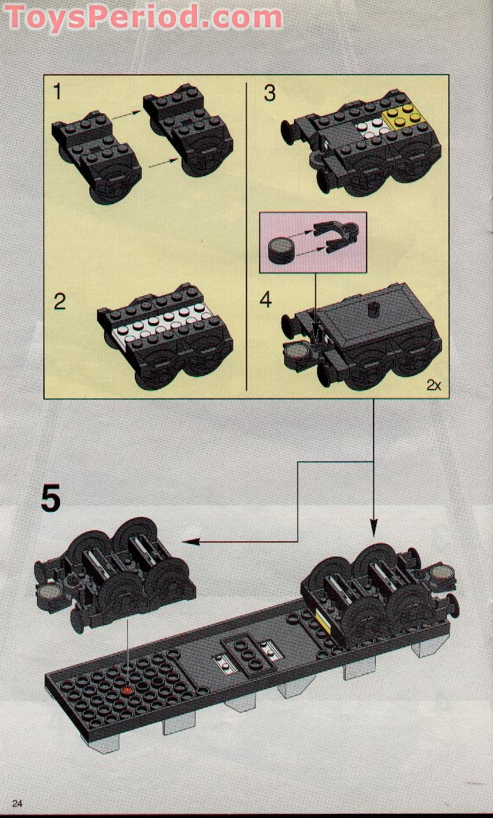 LEGO 2126 Train Cars Instructions and Parts List