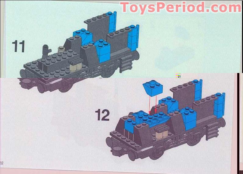 LEGO 3740 My Own Train - Small Engine Instructions and Parts List