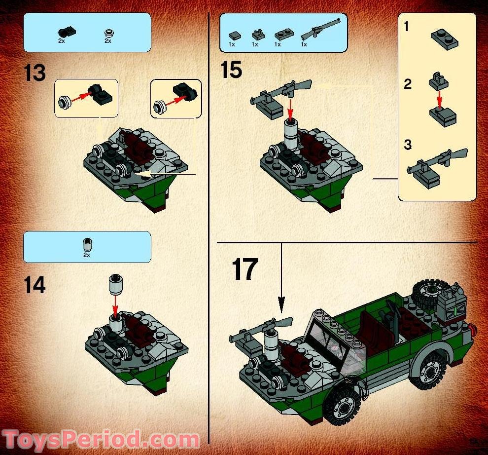 LEGO 7625 River Chase Instructions and Parts List