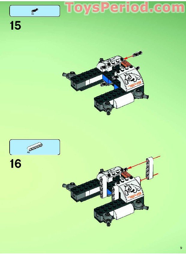 LEGO 7649 MT-201 Ultra-Drill Walker Instructions and Parts List