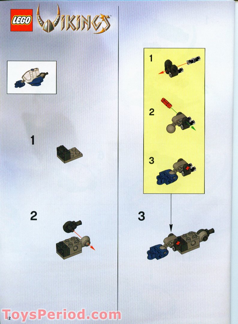 LEGO 7021 Viking Double Catapult Versus Armored Ofnir Dragon ...