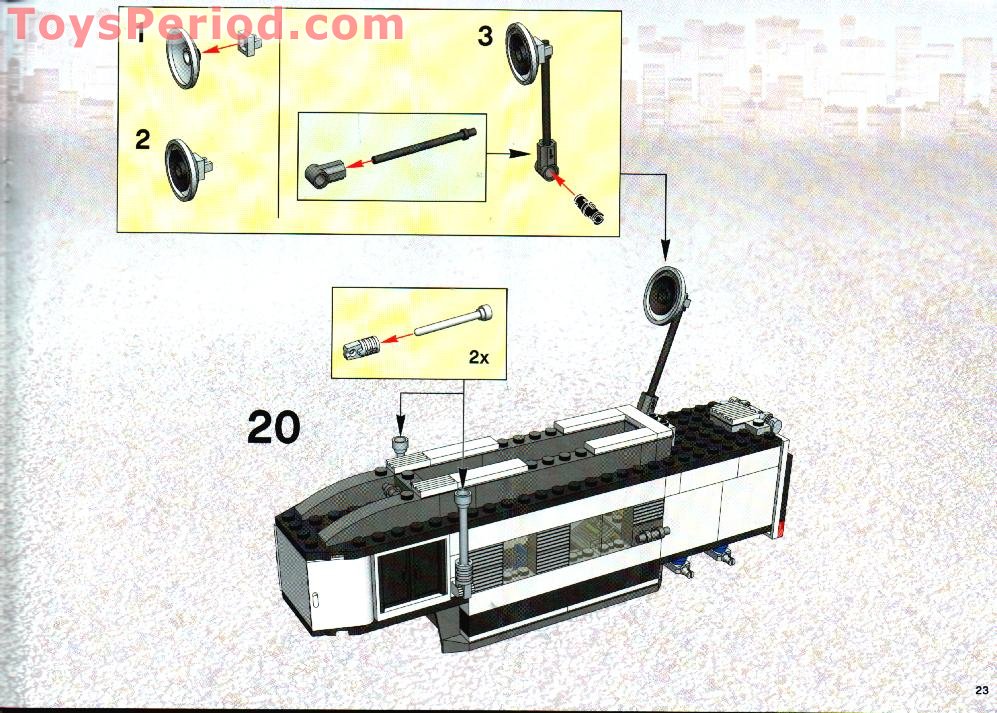 LEGO 7034 Surveillance Truck Instructions and Parts List