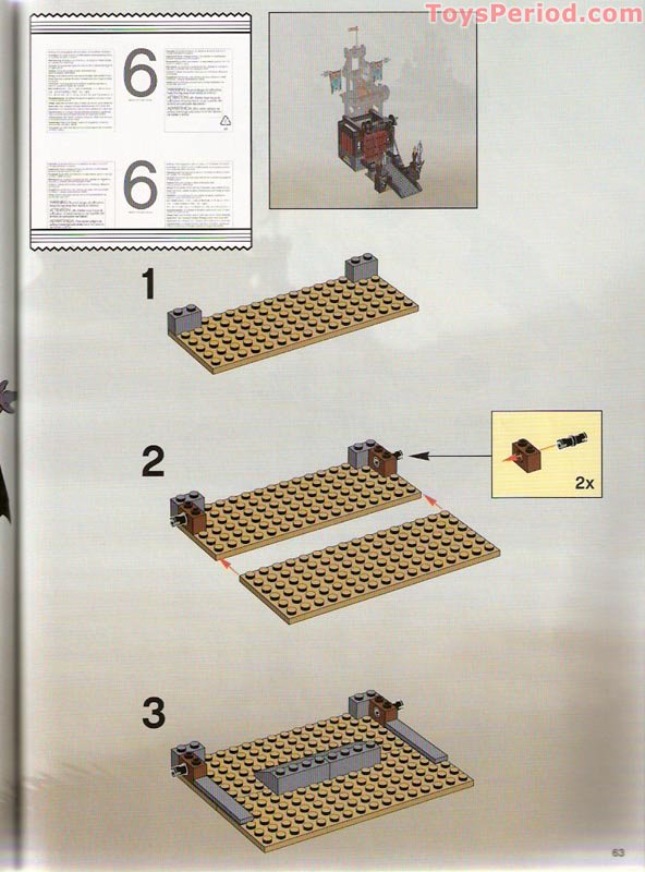 LEGO 8877 Vladek's Dark Fortress Instructions and Parts List