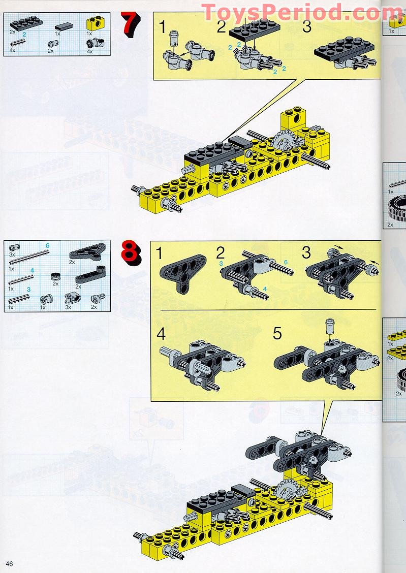 LEGO 8872 Forklift Transporter Instructions and Parts List