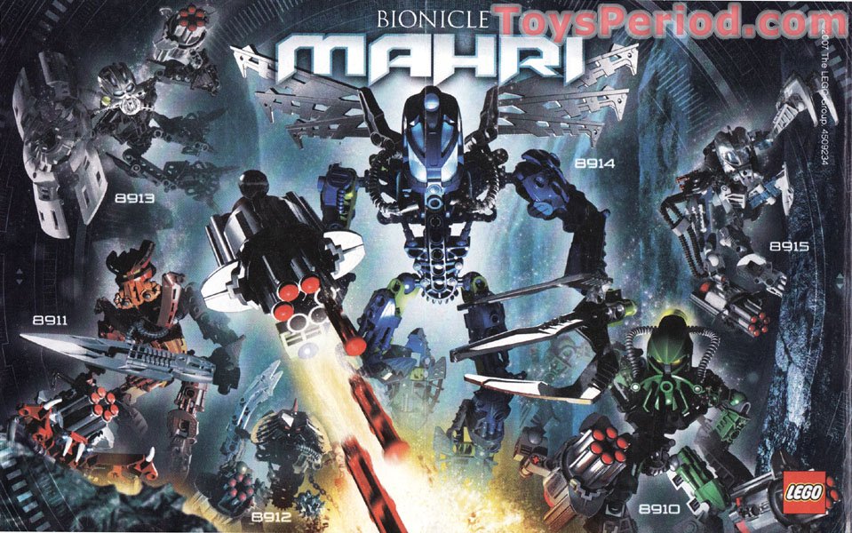 LEGO 8914 Toa Mahri Hahli Instructions and Parts List