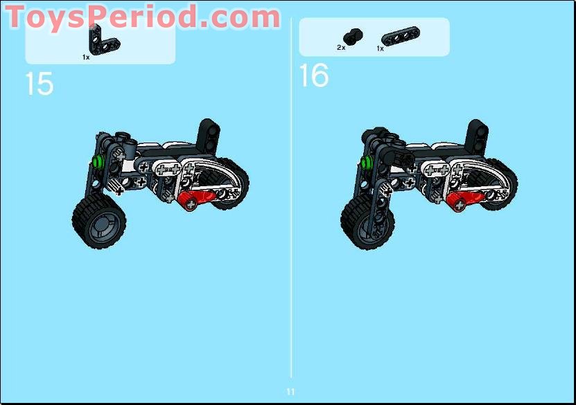 LEGO 8433 Cool Movers Instructions and Parts List