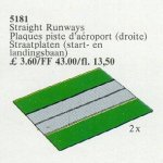 LEGO 5181 Airport Runway Straight Plates Set Parts List