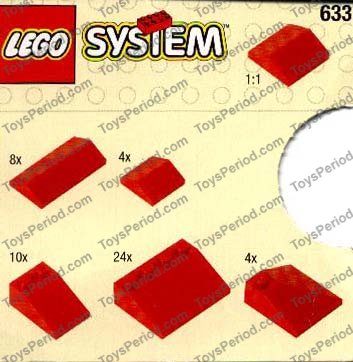 LEGO 633 Roof Tiles Instructions and Parts List