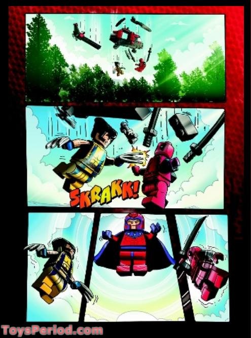 LEGO 6866 Wolverine's Chopper Showdown Instructions and Parts List