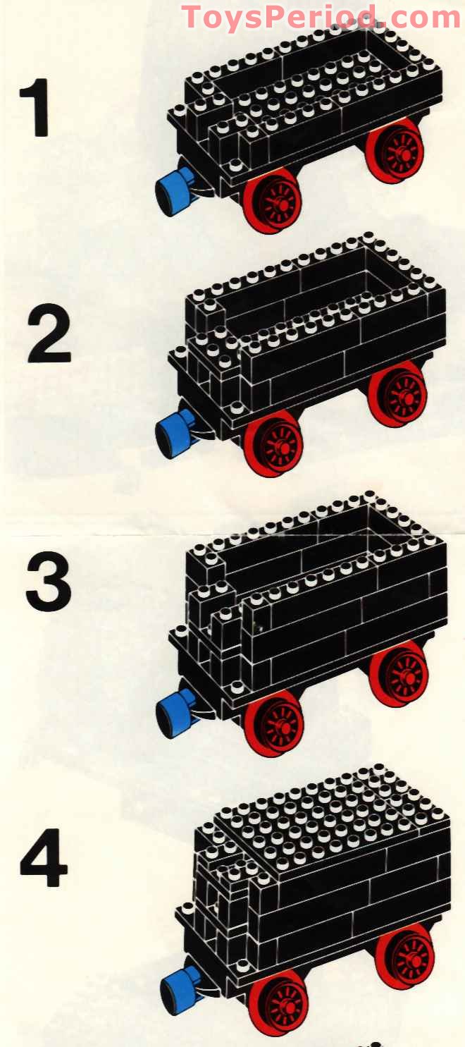 LEGO 725-2 12v Freight Train and Track Instructions and Parts List
