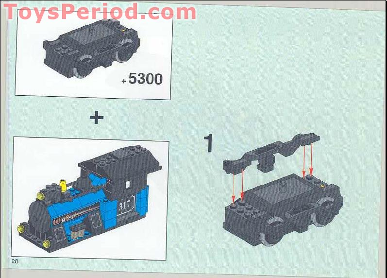 LEGO 3740 My Own Train - Small Engine Instructions and Parts List