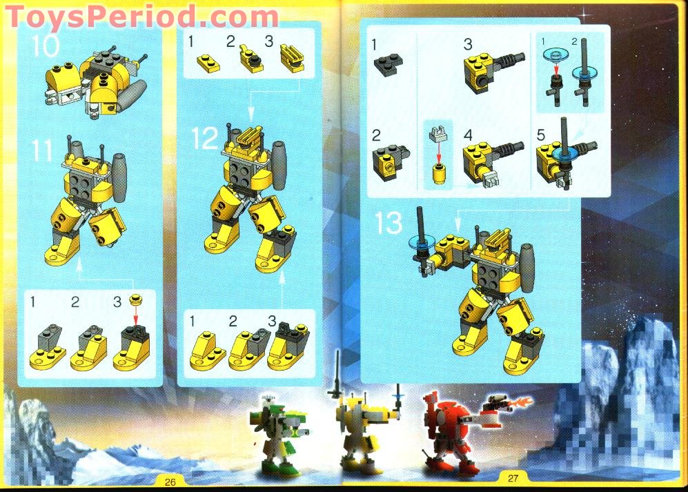 LEGO 4097 Mini Robots Instructions and Parts List