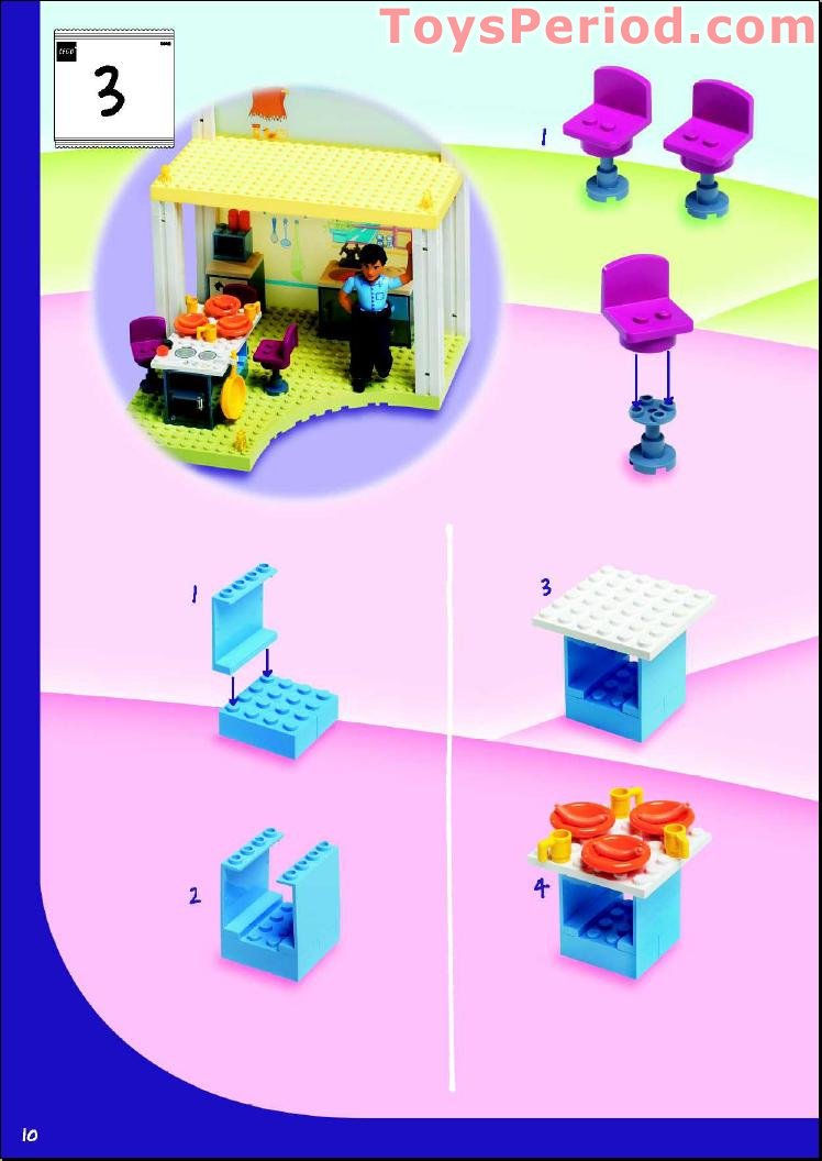 LEGO 5940 Doll House Instructions and Parts List