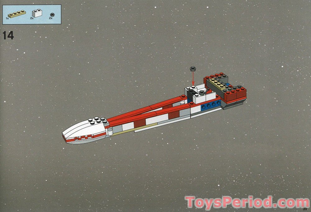 LEGO 6212 X-Wing Fighter Instructions and Parts List