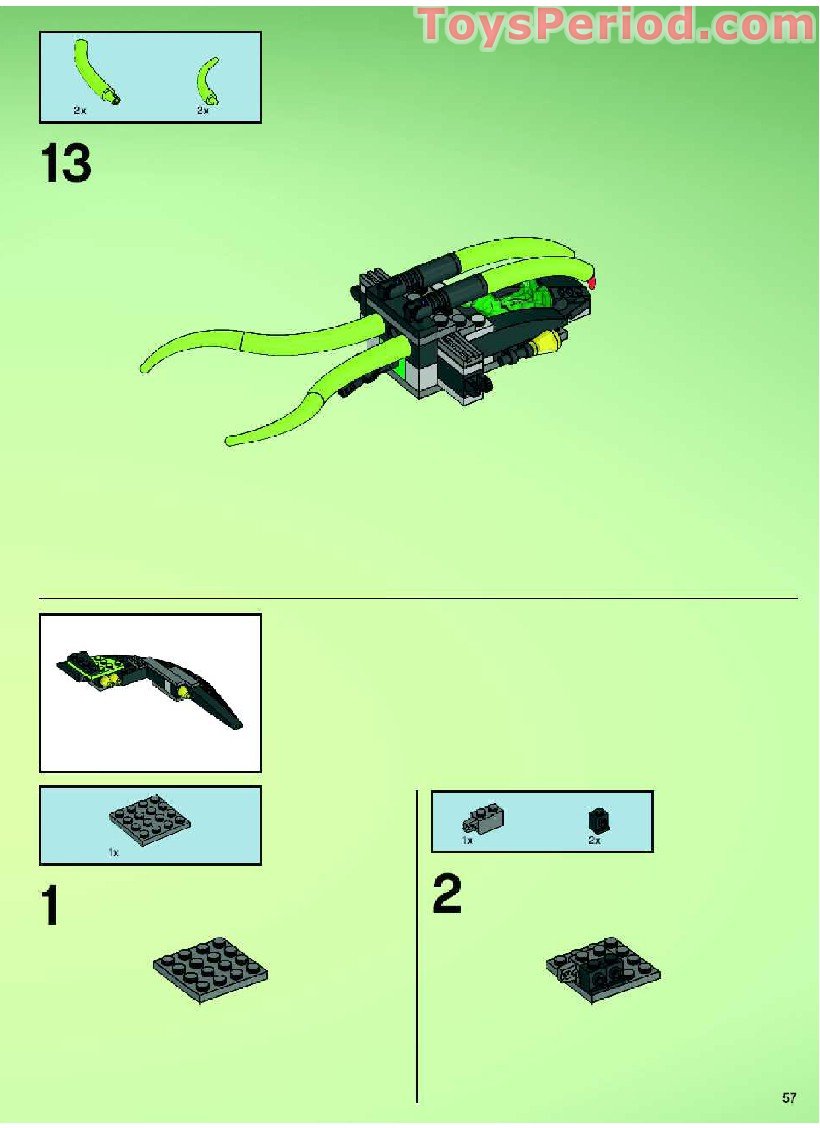 LEGO 7691 ETX Alien Mothership Assault Instructions and Parts List