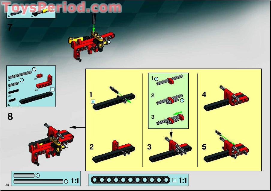 LEGO 8674 Ferrari F1 Racer 1:8 Instructions and Parts List