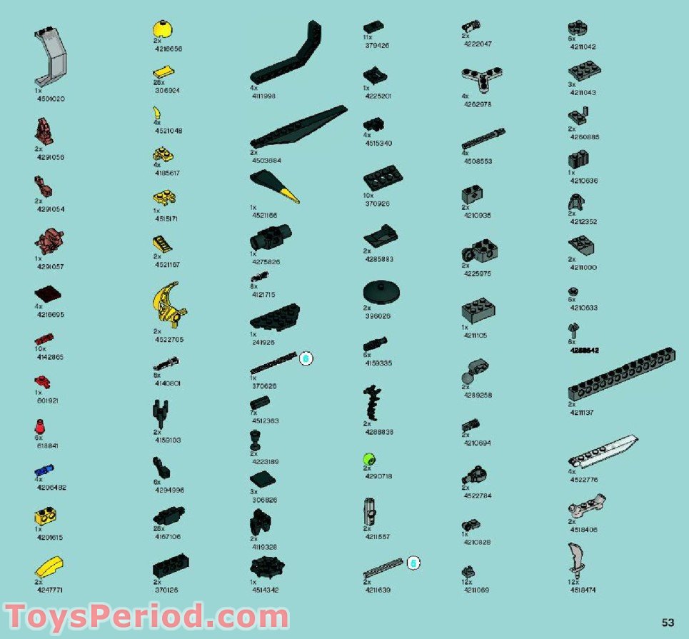 LEGO 8117 Storm Lasher Instructions and Parts List