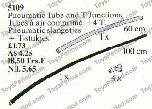 LEGO 5109 Pneumatic Tubing 23 Inch and 39 Inch Set Parts List