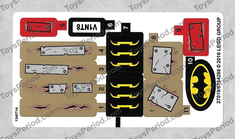 LEGO Sets with Part 76054stk01b Sticker Sheet for Set 76054 - North ...