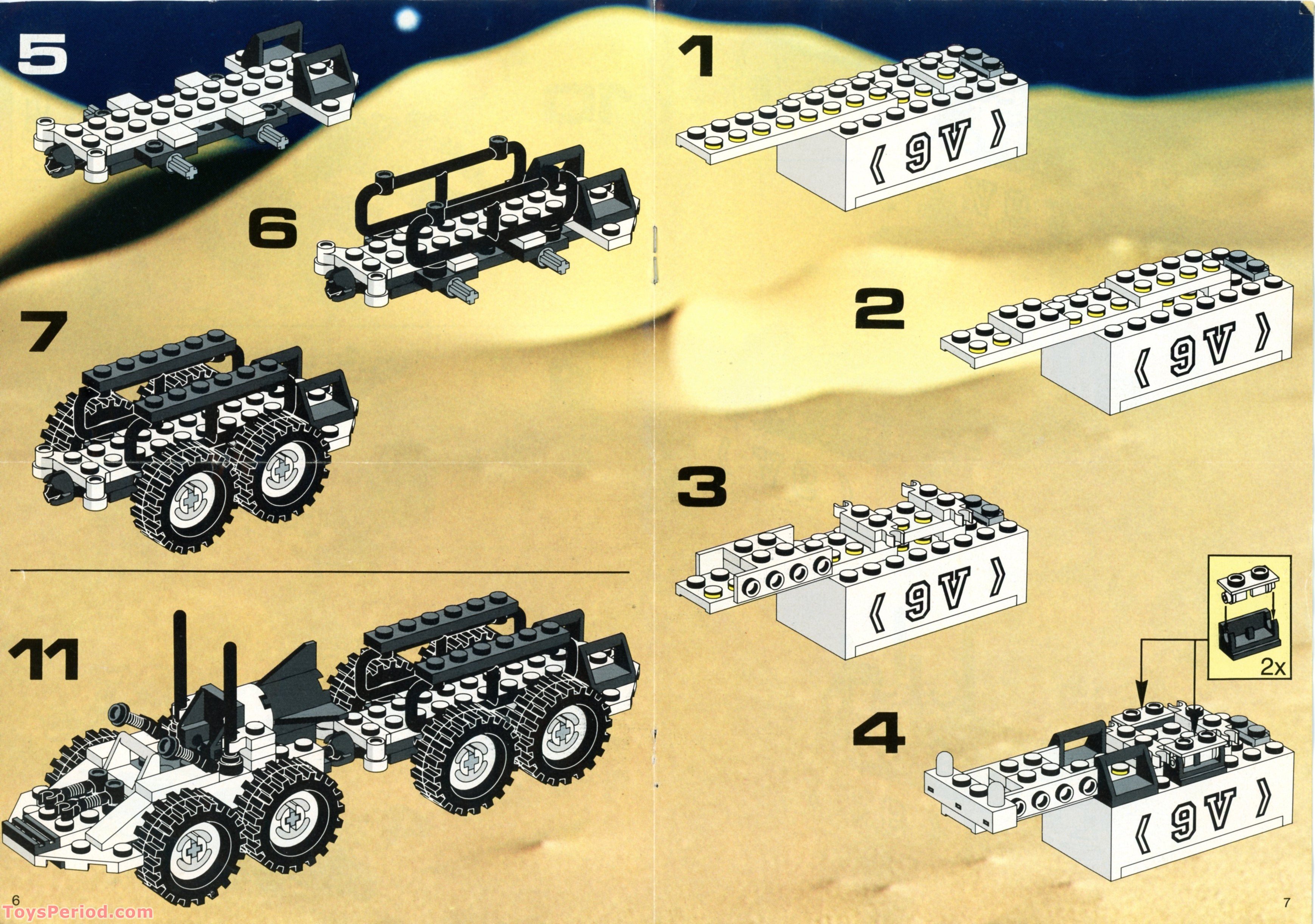LEGO 6770 Light and Sound Magma Carrier Instructions and Parts List