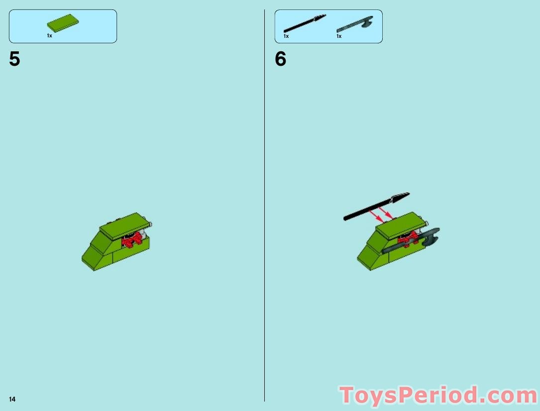 LEGO 70006 Cragger's Command Ship Instructions and Parts List
