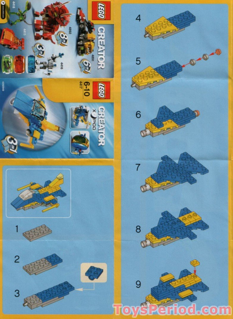 LEGO 4417 Aero Pod Instructions and Parts List