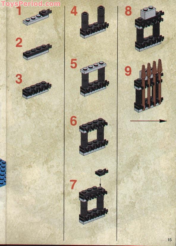 LEGO 6249 Pirates Ambush Instructions and Parts List