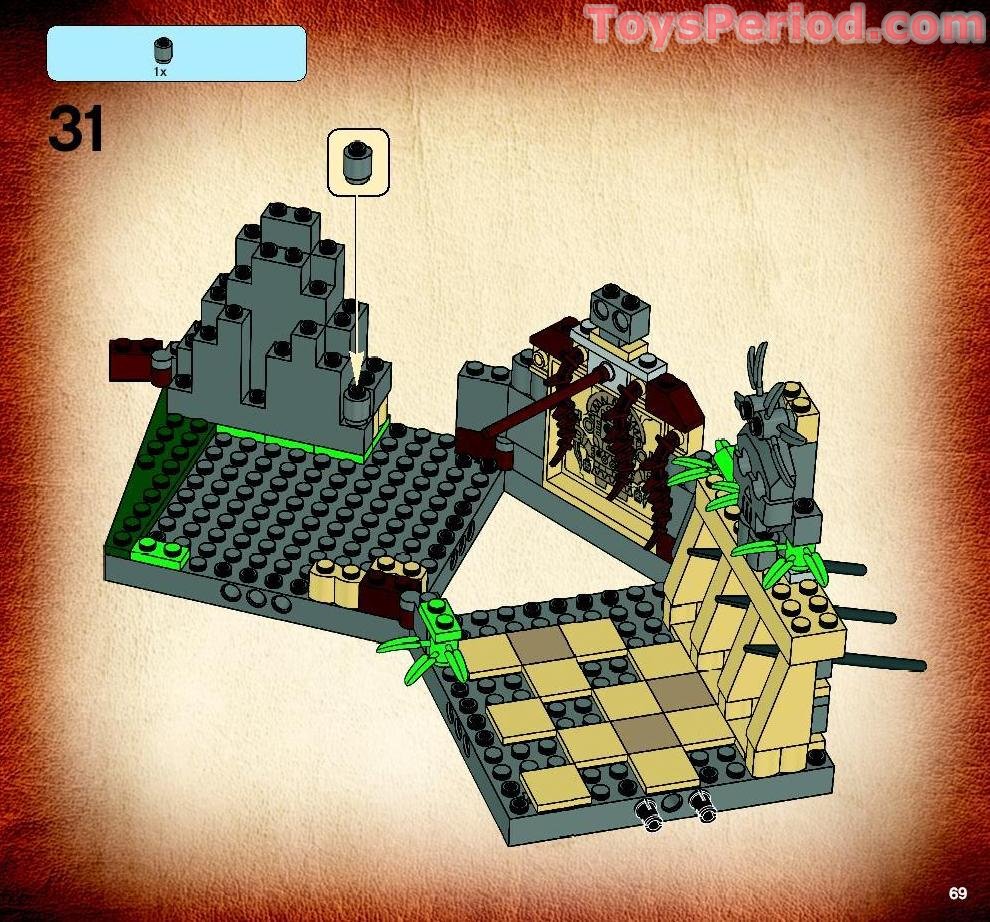 LEGO 7623 Temple Escape Instructions and Parts List