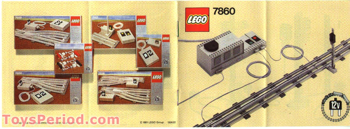 LEGO 7860 Remote Controlled Signal 12v Instructions and Parts List