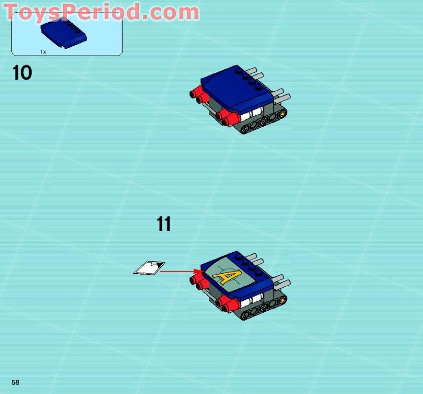 LEGO 8634 Mission 5: Turbocar Chase Instructions and Parts List