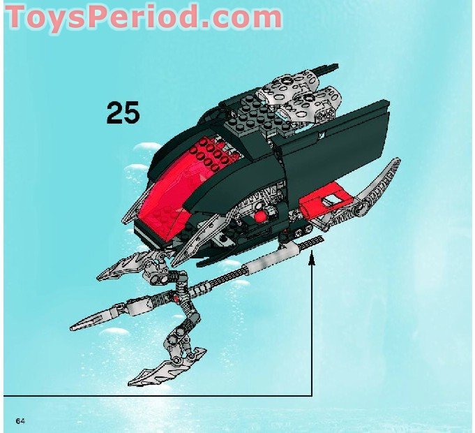 LEGO 8926 Toa Undersea Attack Instructions and Parts List