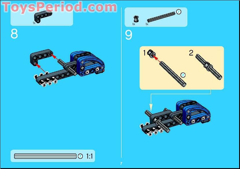 LEGO 8433 Cool Movers Instructions and Parts List