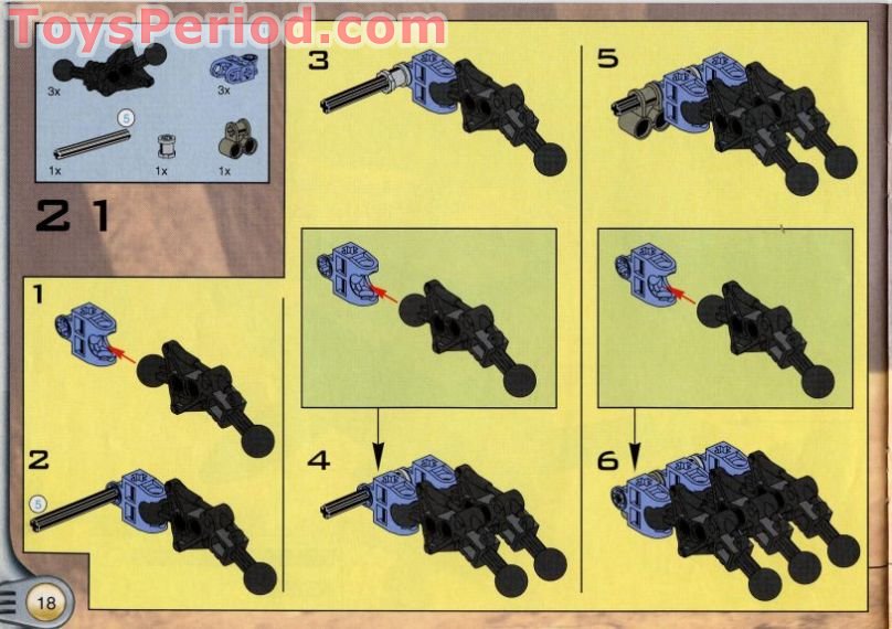 LEGO 8548 Nui-Jaga Instructions and Parts List