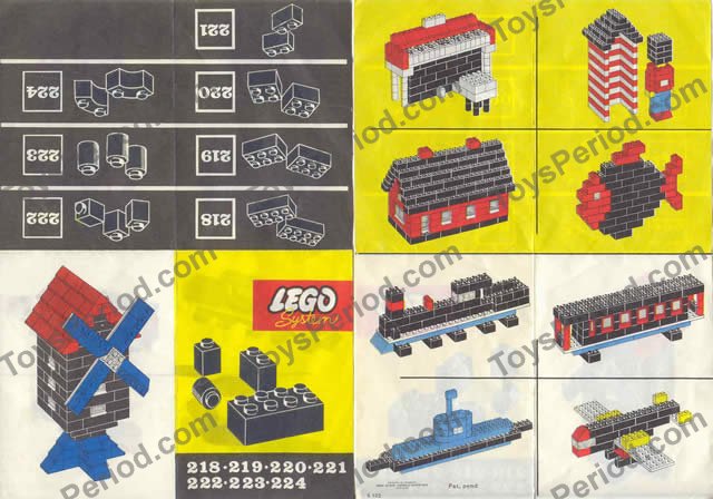 LEGO 220 2x2 Bricks Set Parts List
