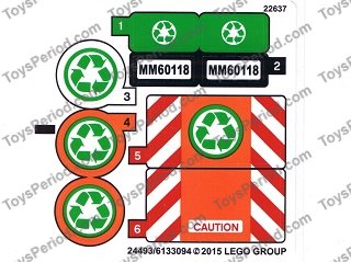 LEGO Sets with Part 60118stk01 Sticker Sheet for Set 60118 - (24493/ ...