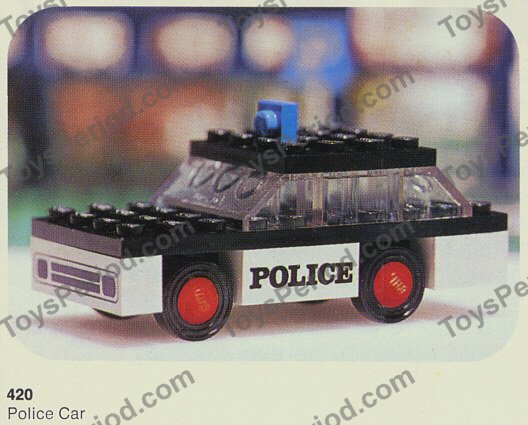 LEGO 420-1 Police Car Instructions and Parts List