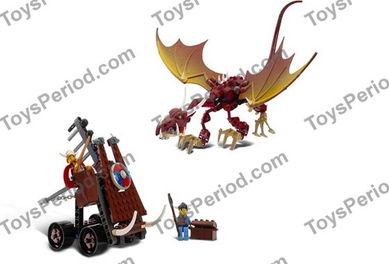 LEGO 7017 Viking Catapult Versus Nidhogg Dragon Instructions and Parts List