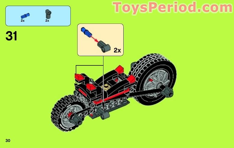 LEGO 79101 Shredder's Dragon Bike Instructions and Parts List