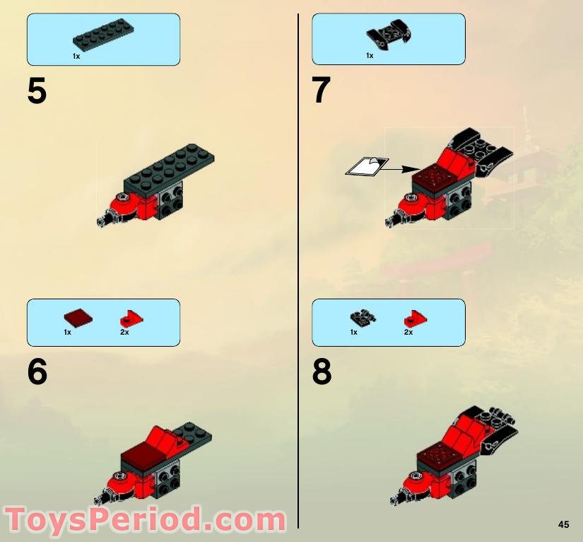 LEGO 9448 Samurai Mech Instructions and Parts List