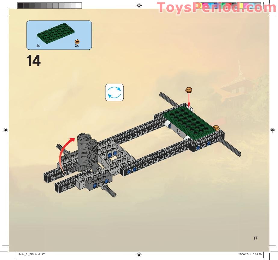 LEGO 9444 Cole's Tread Assault Instructions and Parts List