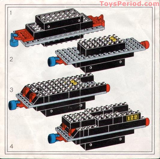 LEGO 122 Loco and Tender Instructions and Parts List