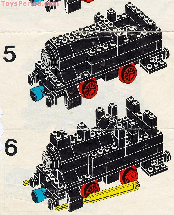 LEGO 133 Push-Along Locomotive Instructions and Parts List