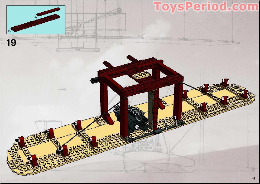LEGO 10124 Wright Flyer Instructions and Parts List