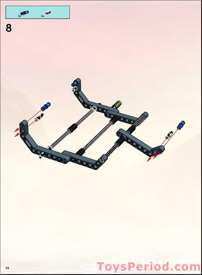 LEGO 7298 Dino Air Tracker Instructions and Parts List