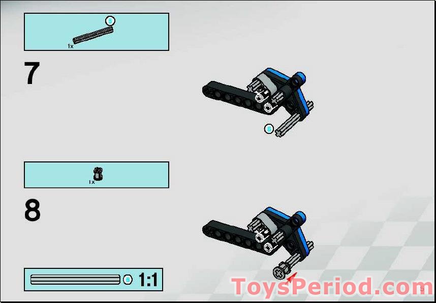 LEGO 8646 Speed Slammer Bike Instructions and Parts List