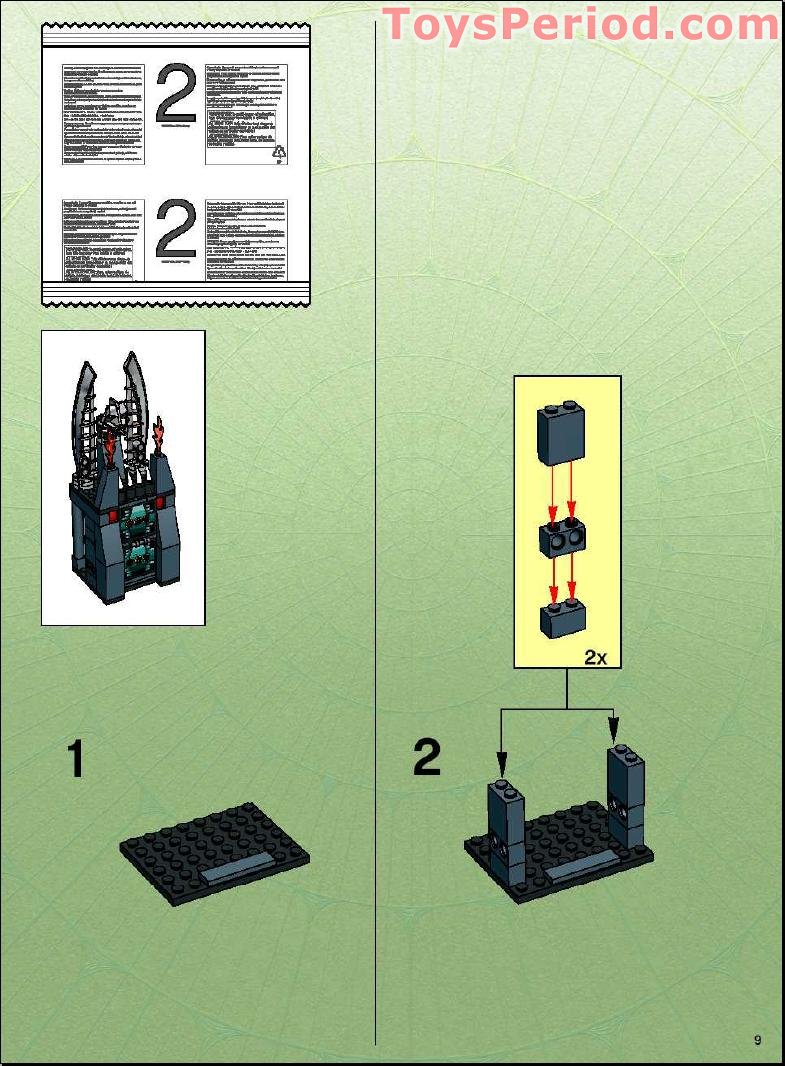 LEGO 8758 Tower of Toa Instructions and Parts List