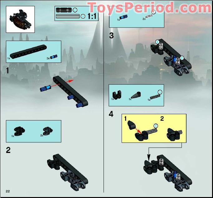 LEGO 8811 Toa Lhikan and Kikanalo Instructions and Parts List