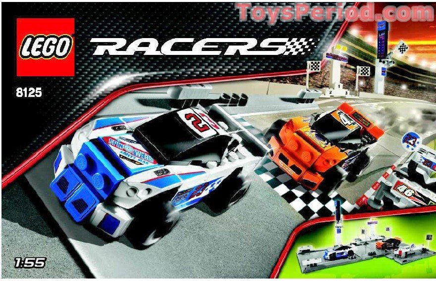 LEGO 8125 Thunder Raceway Instructions and Parts List
