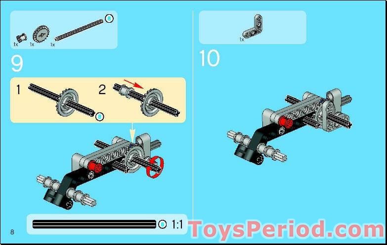 LEGO 8281 Mini Tractor Instructions and Parts List