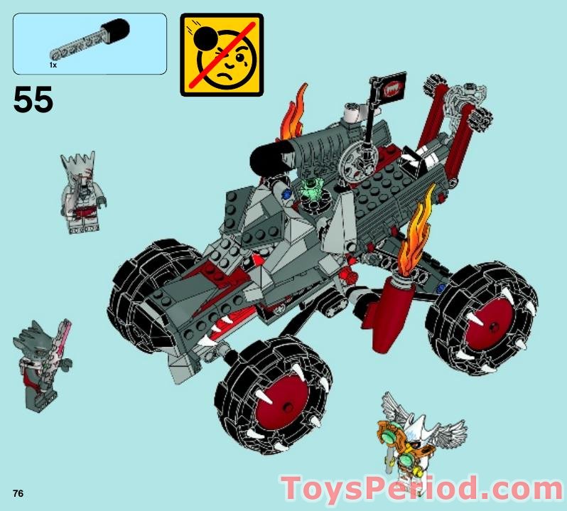 LEGO 70004 Wakz' Pack Tracker Instructions and Parts List
